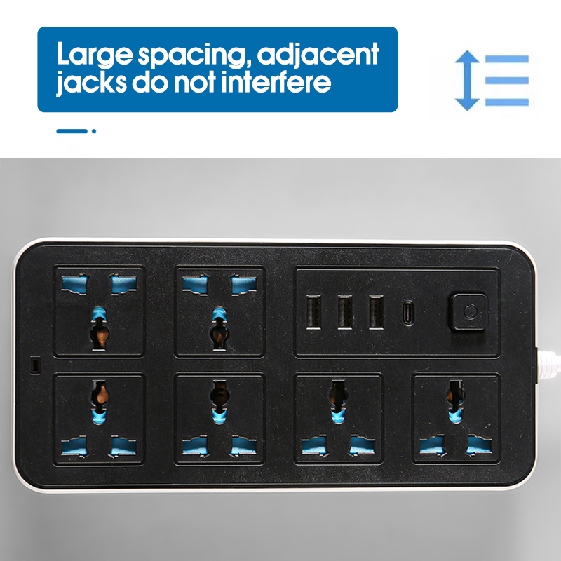 Extension Electric socket 4 Power Socket Extension wire USB Ports wayar ...