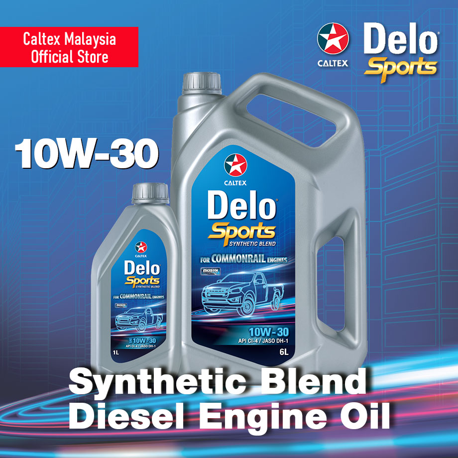 Caltex Delo Sports 10W-30 CI-4 Synthetic Blend (Semi Synthetic) Diesel ...