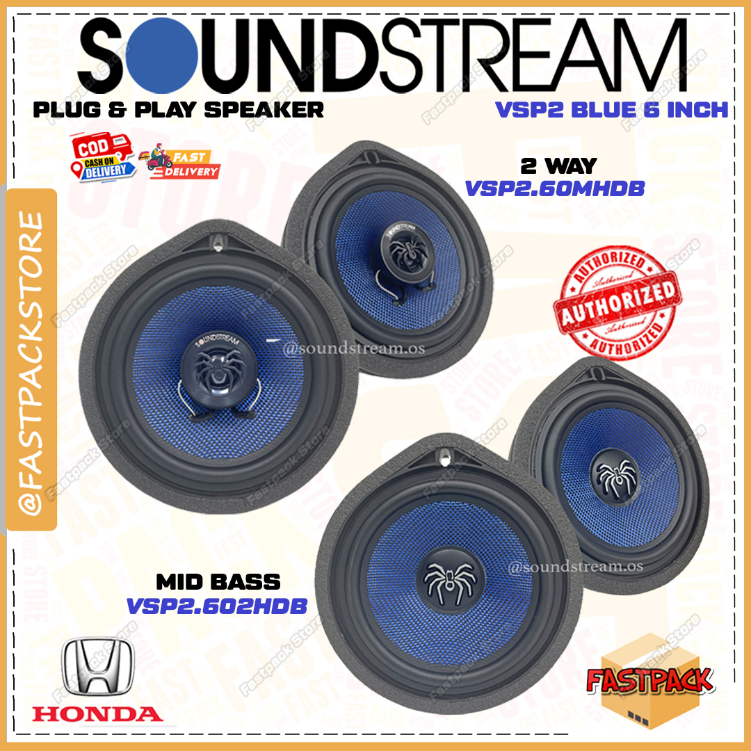 SOUNDSTREAM 100% Original VSP2 Blue Series MidBass/2 Way - Plug&Play ...