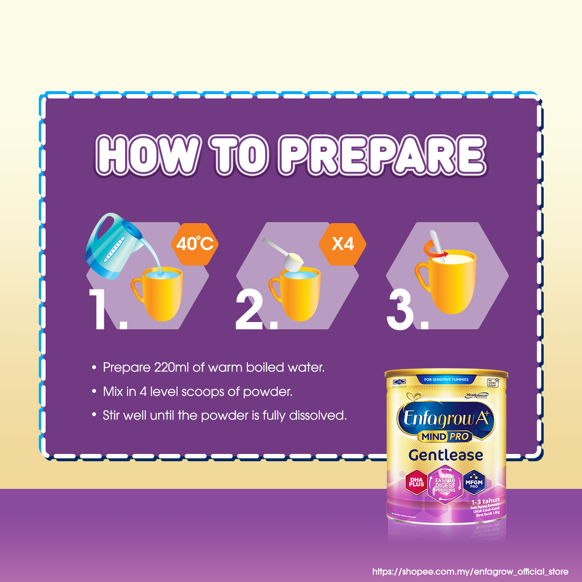 Enfagrow A+ MindPro Step 3 Gentlease Susu Milk Formula Powder Easy ...