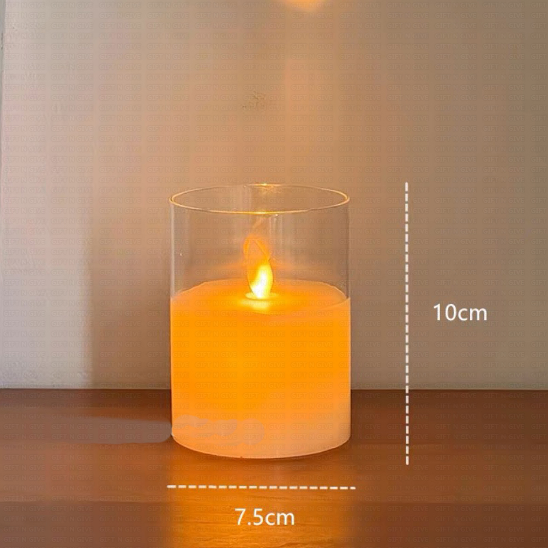 LED Swinging Candle Smokeless Flameless Swing Candles Light Warm White ...