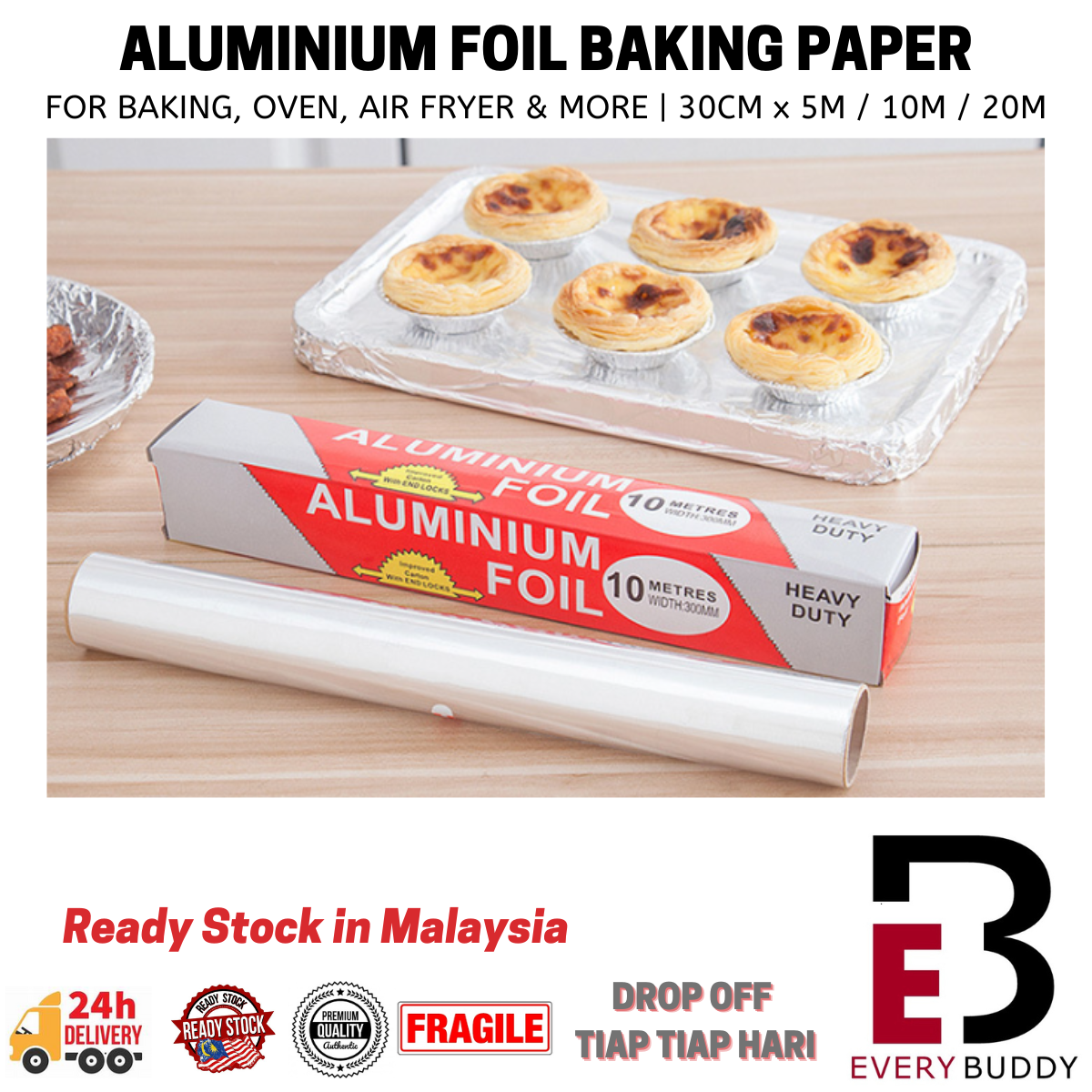 3M 5M 10M 20M Food Grade Aluminium Foil Baking Tools BBQ Barbecue Tin ...