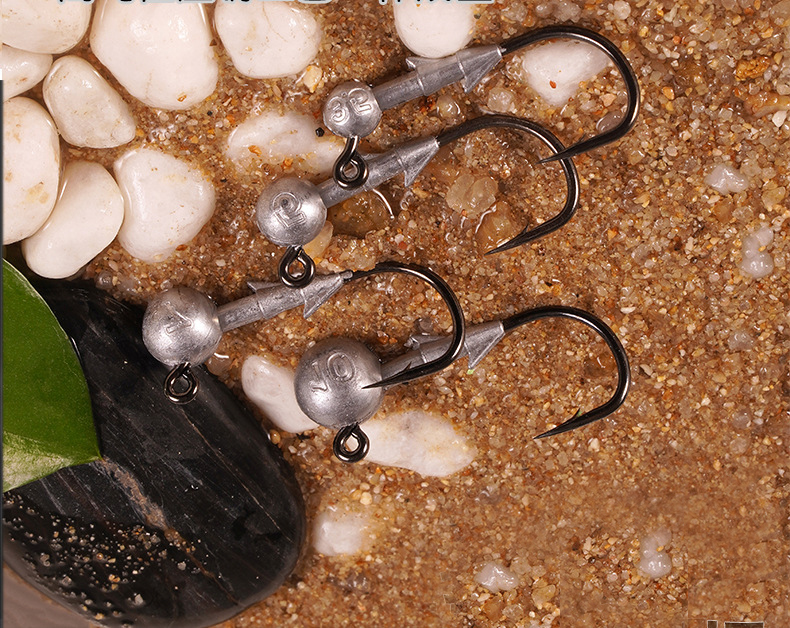 Anh JH06 6X Strong Round Jig Head Triangular Point Hook x6 SP 3.5g / 4 ...