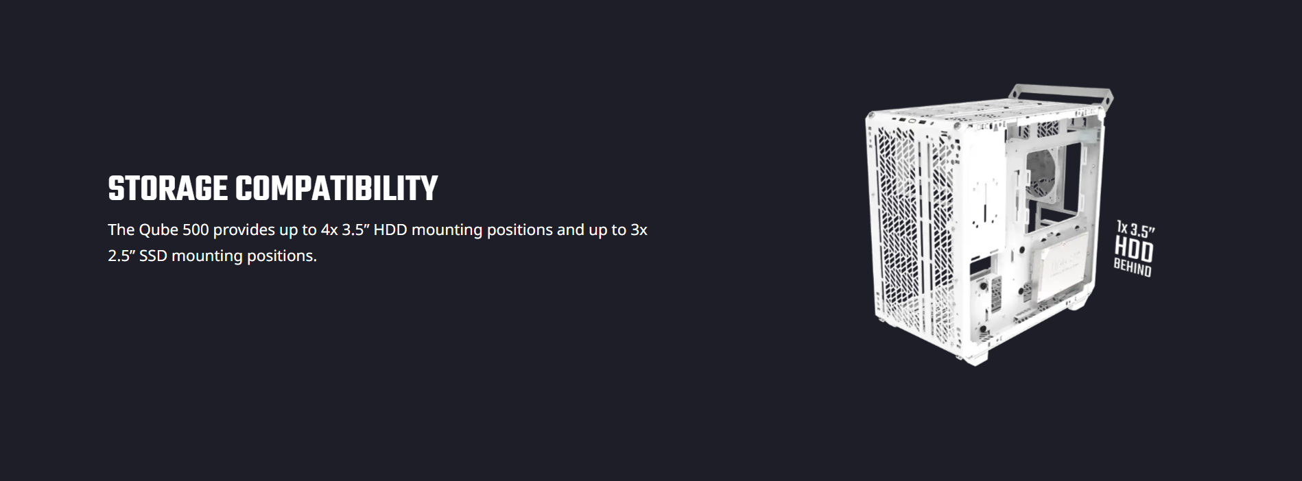 COOLER MASTER QUBE 500 FLATPACK BLACK / WHITE COLOR EDITION PC CASE ...