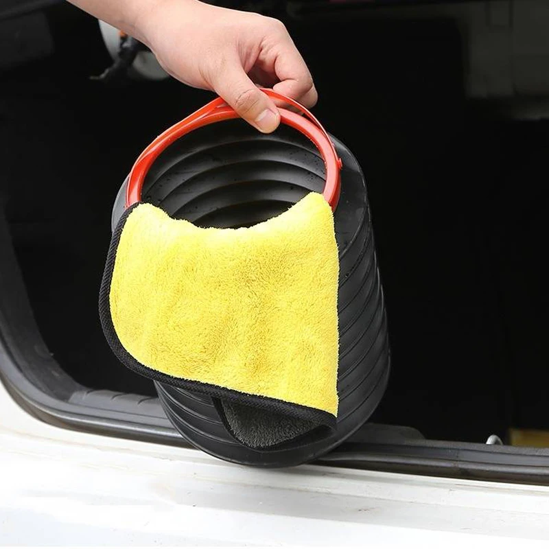 (Clearance) 4L Foldable Car Dustbin Box Multifunction Bucket Waterproof ...
