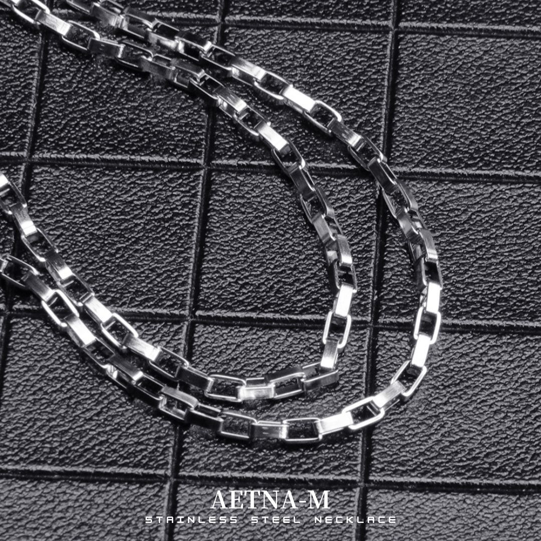 Long Box Chain Stainless Steel Necklace Men Women Kalung Anti Karat ...