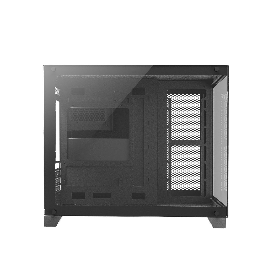 INVASION D-7000 Frameless Gaming Case With 6 ARGB Fans (Black and White ...