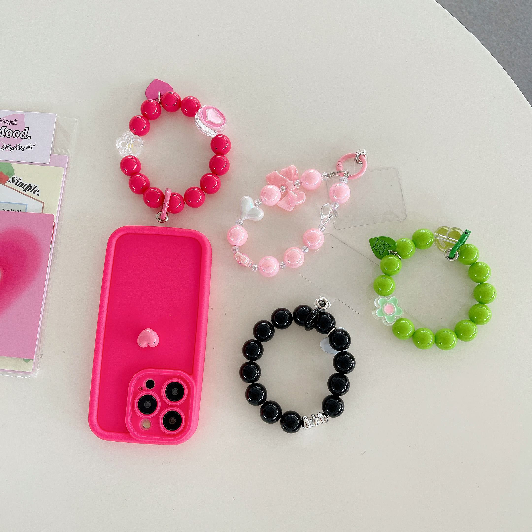 Candy color phone bead bangle accessories cutie beautiful hanging holder lanyard | Shopee Malaysia