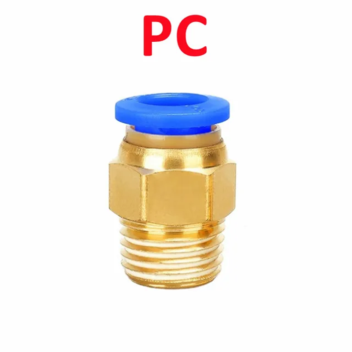 Pneumatic Air Fitting PC 4mm 6mm 8mm 10mm 12mm Male Thread 1/8" 1/4" 3/ ...