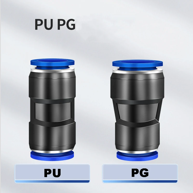 Pneumatic Fitting Air Hose Fitting Union Straight PU PG 4mm 6mm 8mm 10mm 12mm 14mm 16mm Inner ...