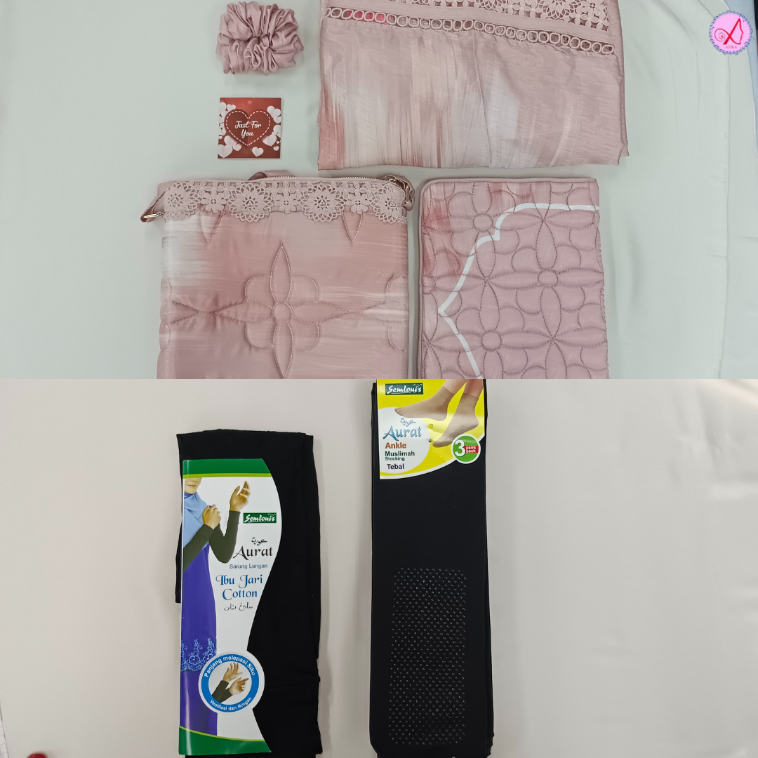 Surprise Gift Box Set Telekung | Wudhu Spray | Tasbih Digital ...