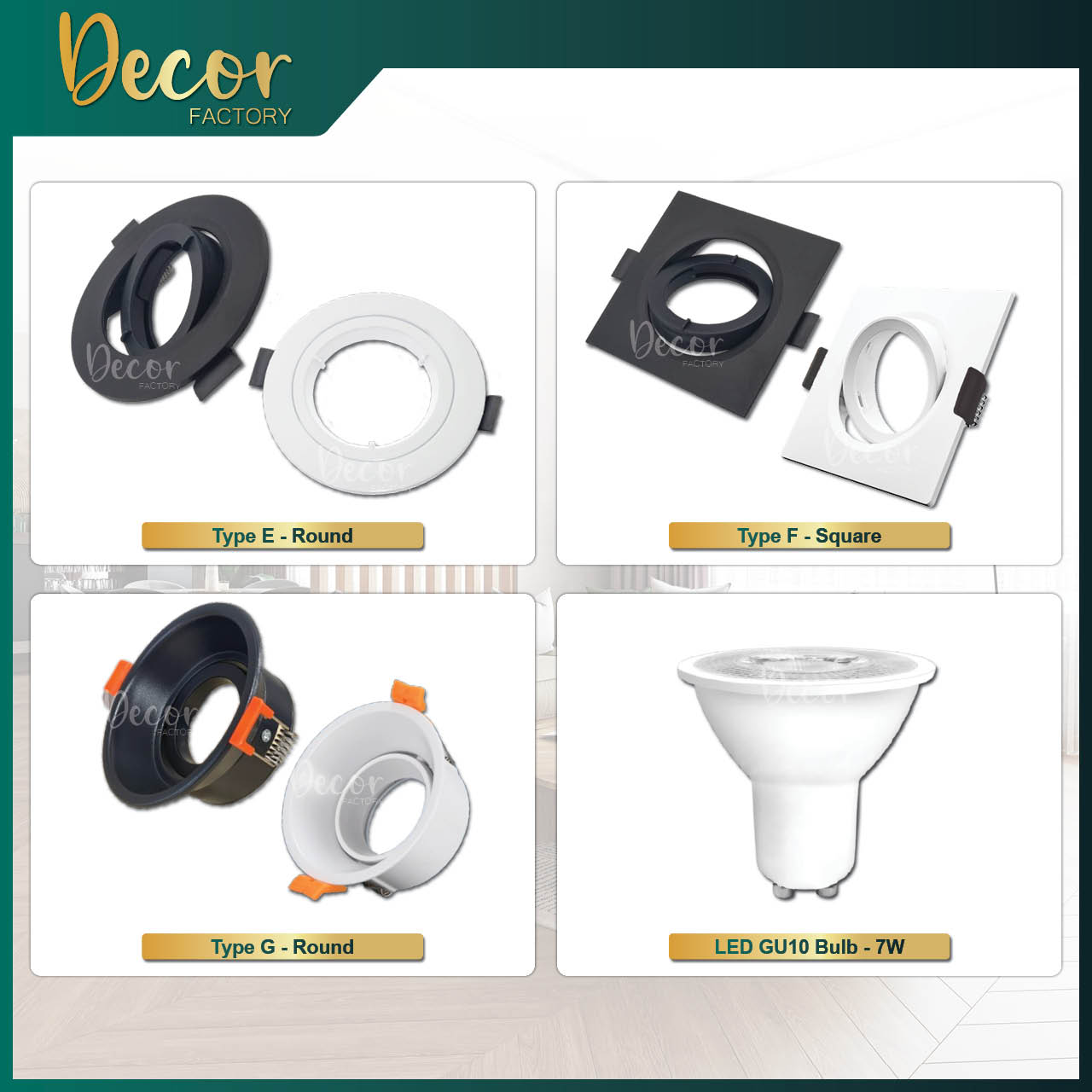 LED Eyeball Fitting Recessed Spotlight GU10 MR16 Casing Eye ball Frame ...