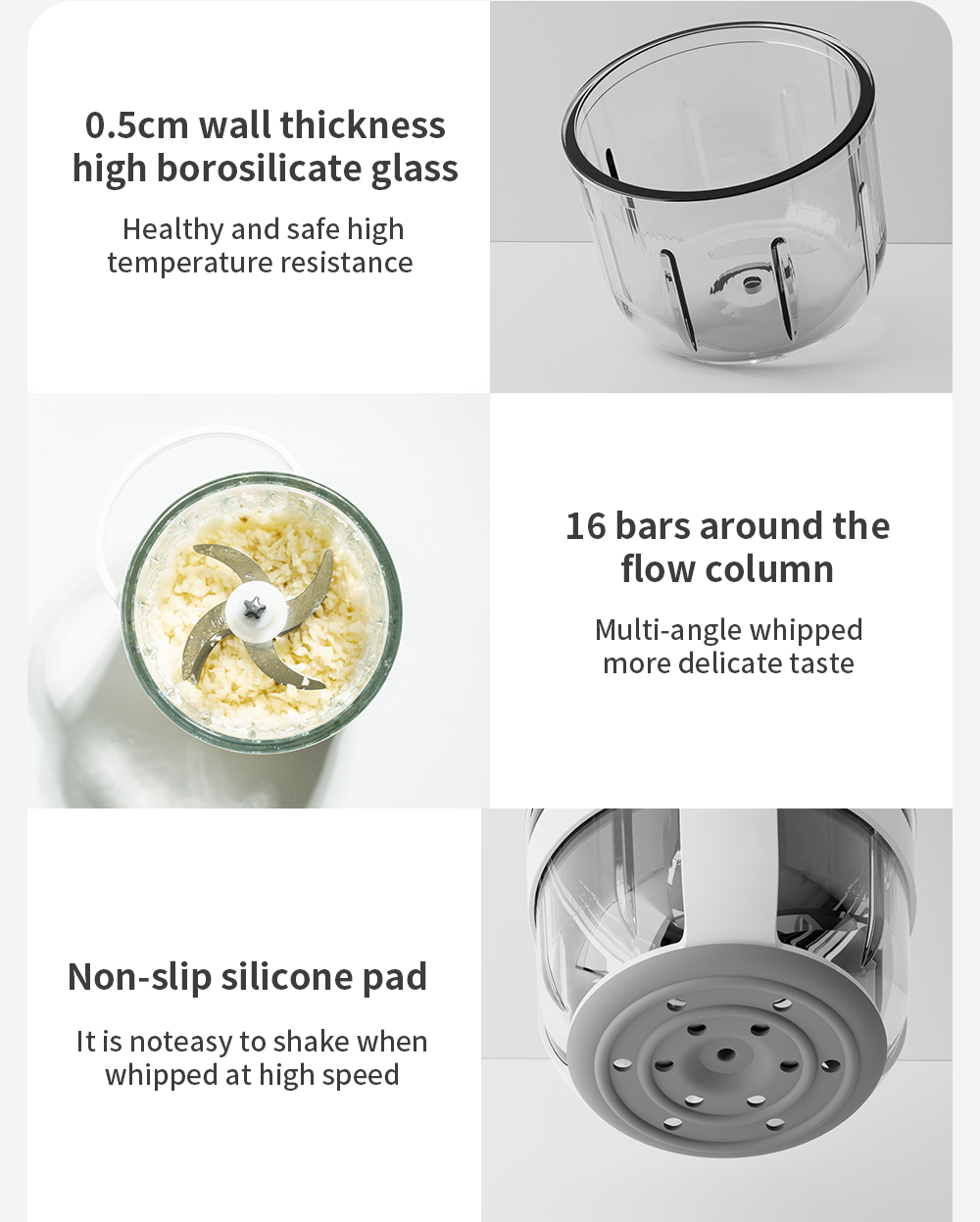 Simplus Baby Food Processor 0.3L Mini 304 Stainless Steel 200W Powerful ...