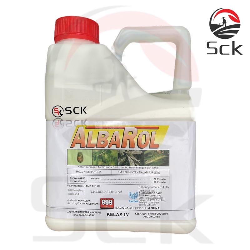 ALBAROL 4L/Racun Serangga/White oil 72%/Pelekat gam/Racun koya Teritip ...