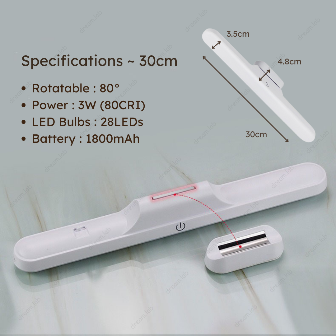 3 Lighting Color Portable Rechargeable Hanging Dormitory Magnetic Study ...
