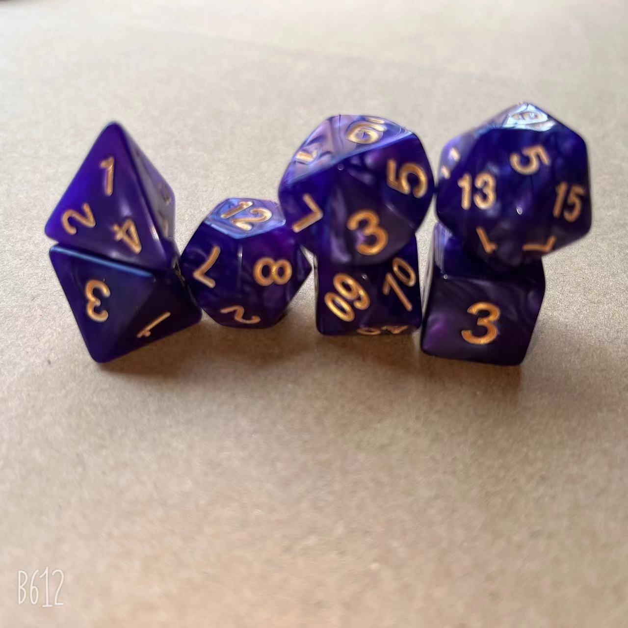 7pcs/set Game Dice Creative RPG Polyhedron D4 D6 D8 D10 D12 D20 Dice ...