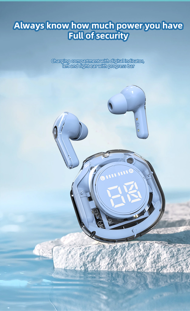 🔥Transparent🔥Ultrapods PRO TWS 5.3 Bluetooth Earphones Wireless Earbuds ...
