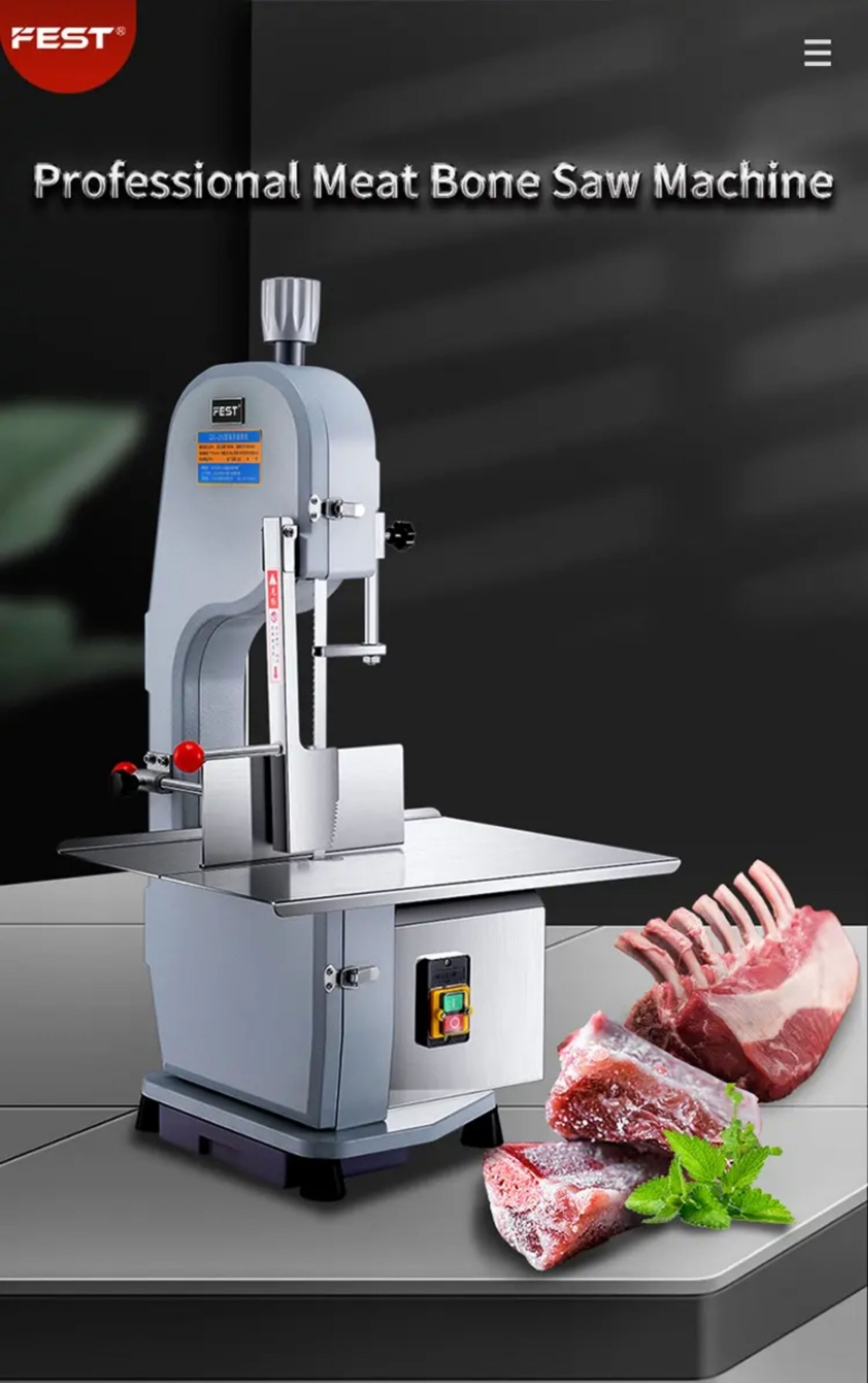 Fest Professional Rc250 Electric Bone Saw Machine 1500w/Meat Bone ...