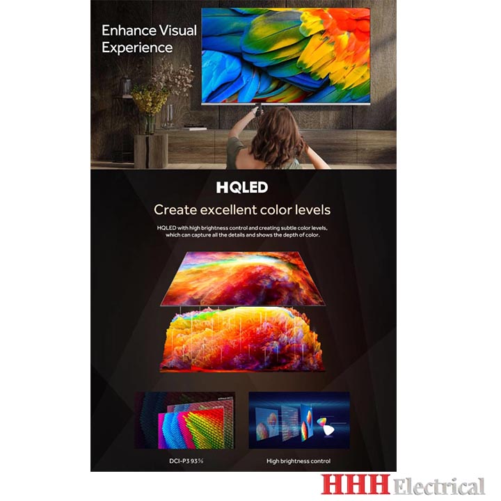 HAIER H75P750UX 75" HQLED 4K UHD Google TV Enhance Visual Experience ...