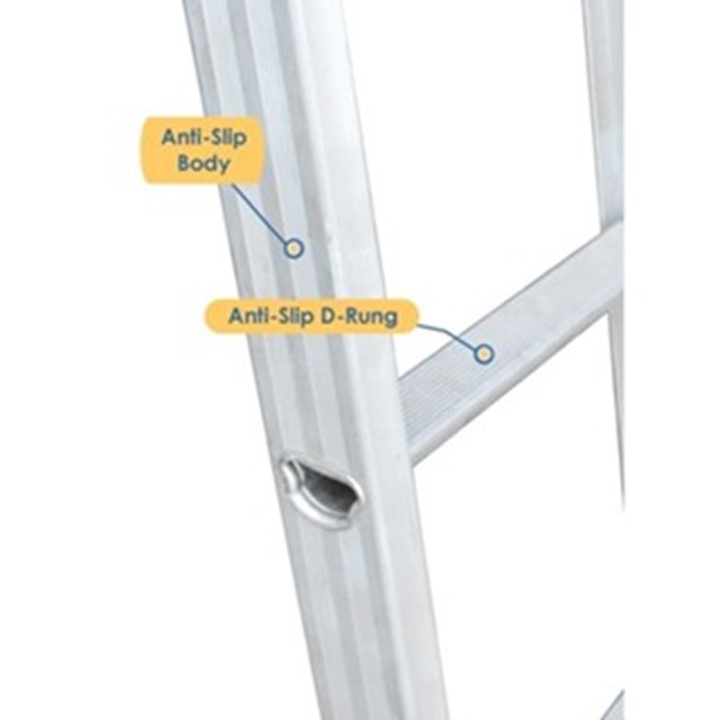 STRONGMAN ALUMINUM SINGLE/DOUBLE POLE LADDER HOME CONSTRUCTION USE ...