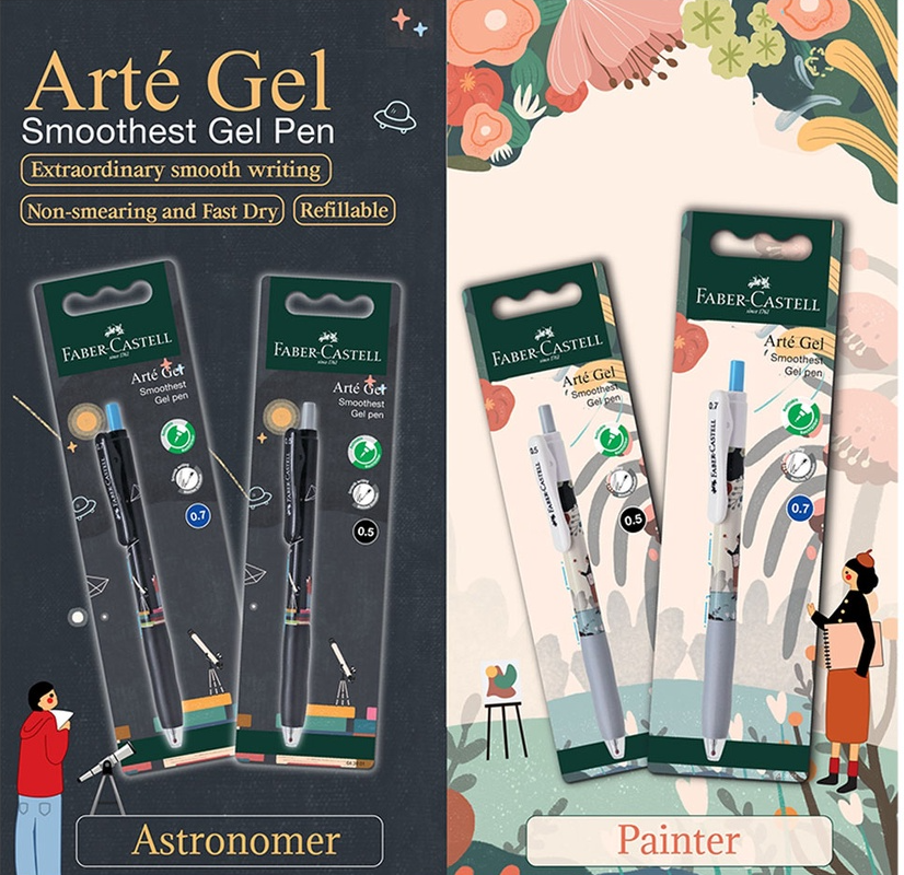 Faber-Castell Arte Gel Retractable Gel Pen ASTRO PAINTER Refillable ...