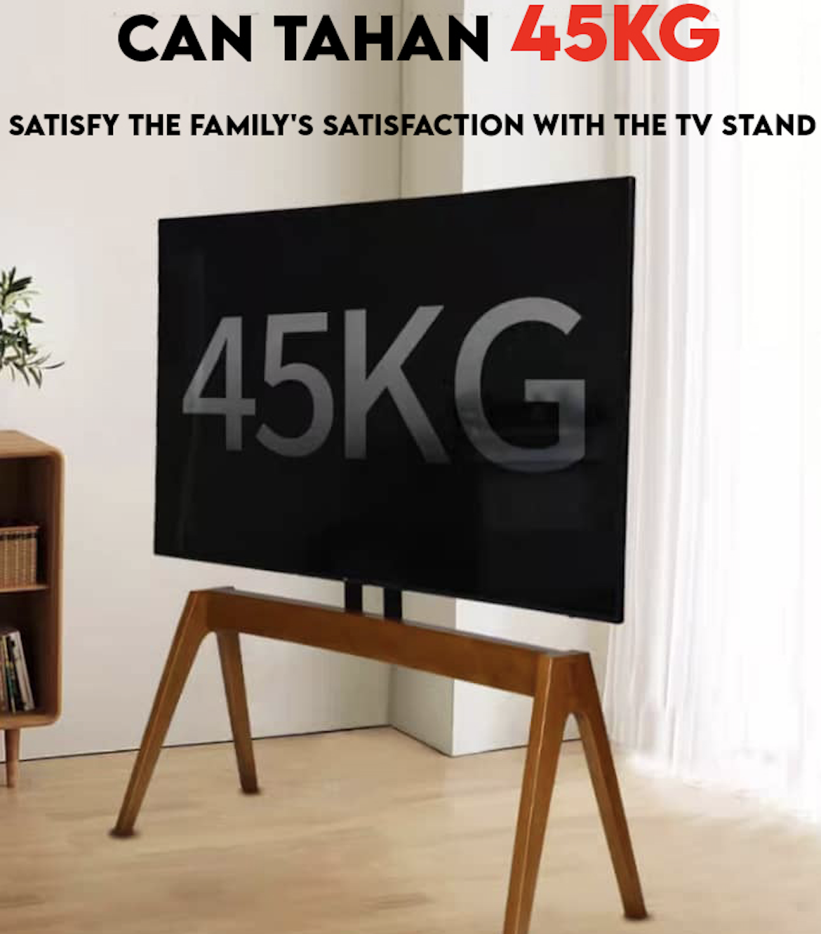 SAMSPACE Wooden TV Stand Artemis/Floor Art Stand/Easel Stand (45kg ...