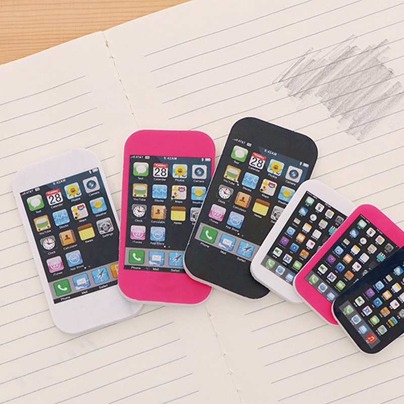 𝗘𝗬𝗘 𝗖𝗔𝗧𝗖𝗛𝗜𝗡𝗚 》 Creative Fun Mobile Phone Shape Eraser Cute Correction ...