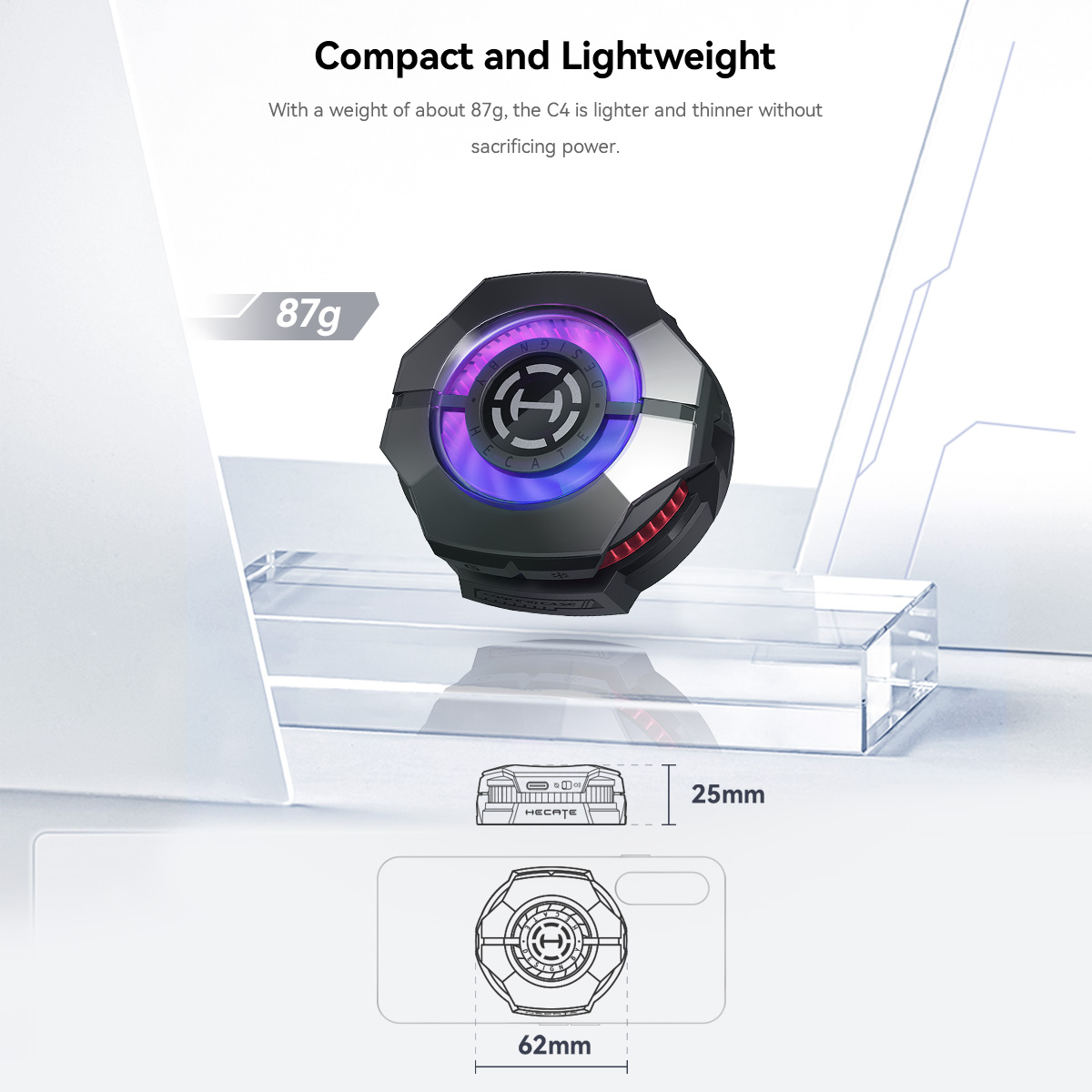 Edifier Hecate C4 Phone Cooler - 7 Blade Mute Fan Design | Custom TEC ...