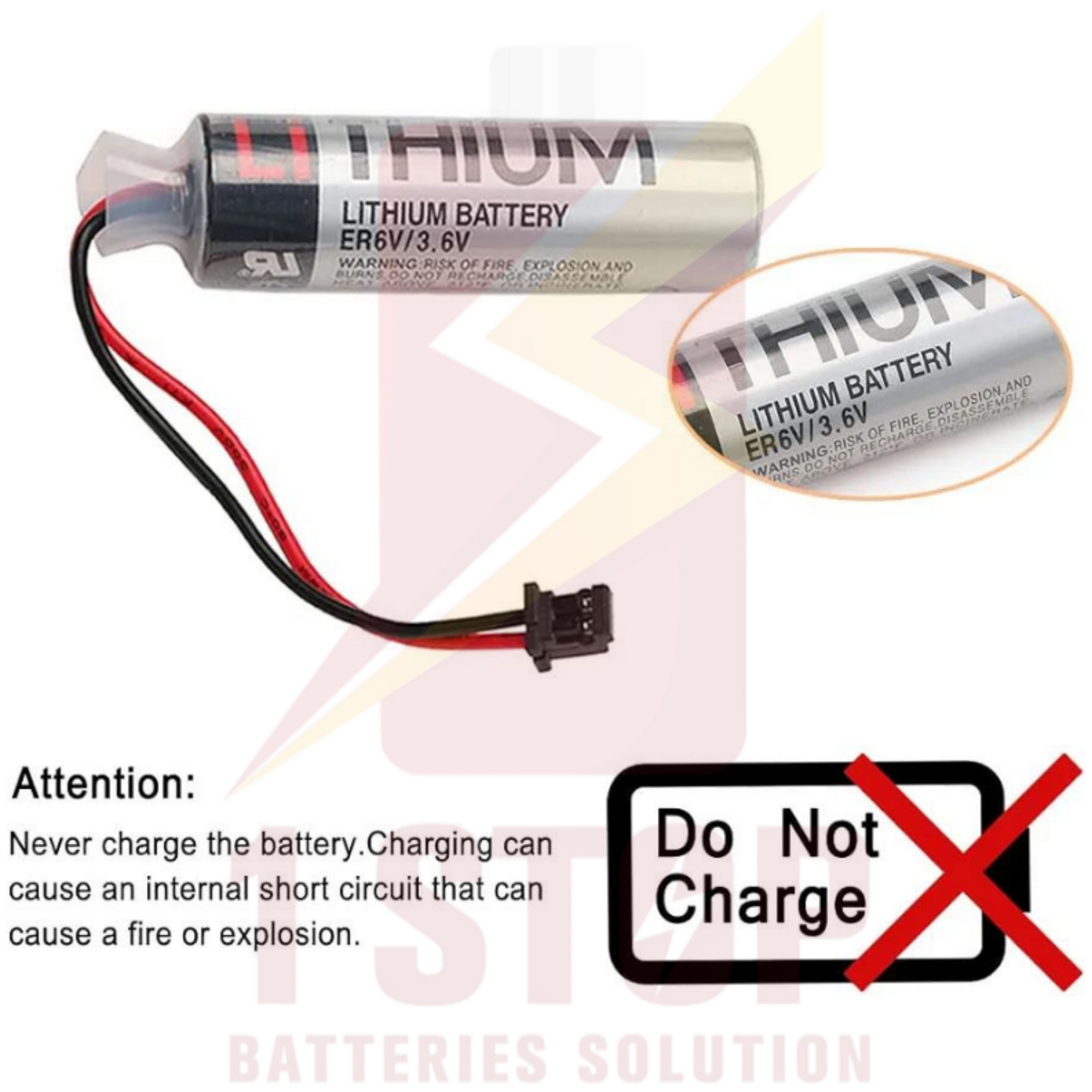 Original Toshiba ER6V 3.6V 2400mAh Lithium Batteries with Plug ...