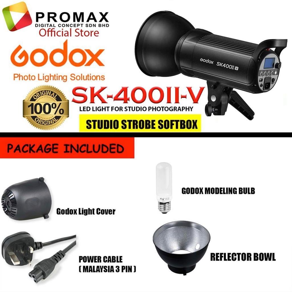 Godox SK400II / SK-400II-V Professional Compact 400Ws Studio Flash ...