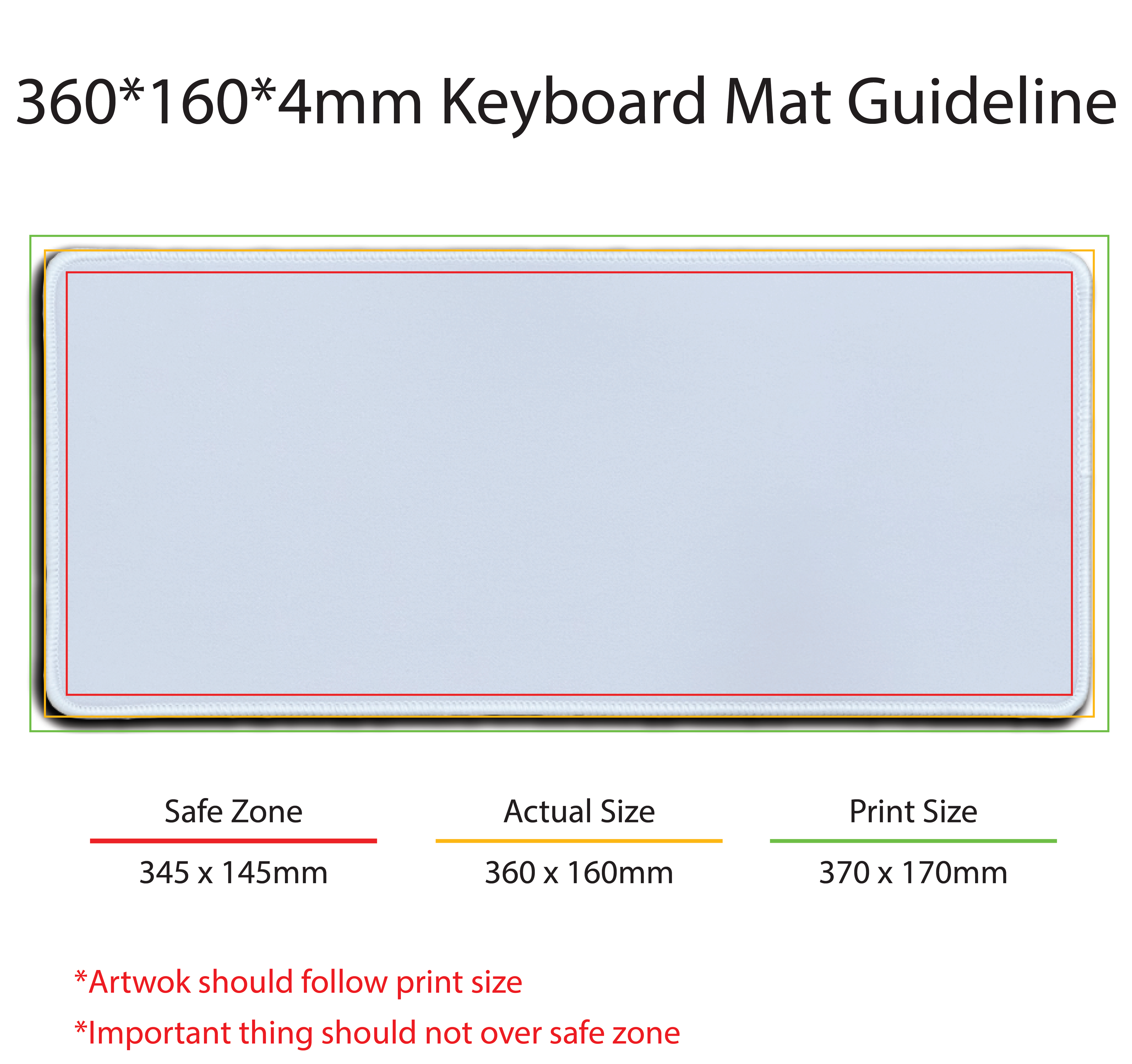 Desk Monxter Custom Keyboard Mat 360x160x4mm (75% ) | Shopee Malaysia