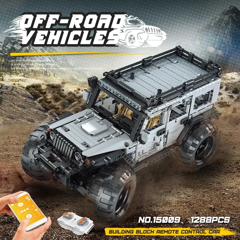 Mould King 15009 Technic Off-Road Remote Control Jeep Wrangler ...