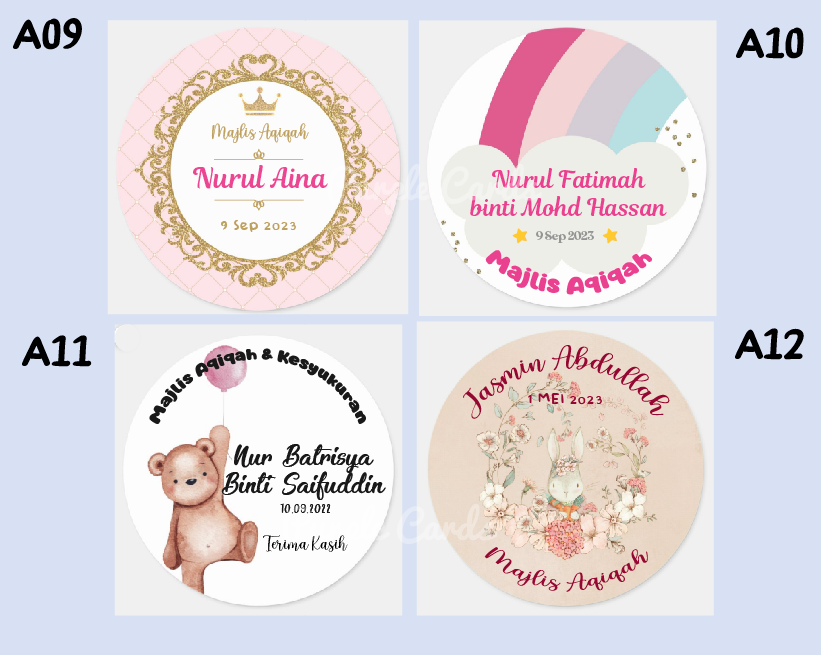 Sticker Aqiqah Printing / Label / Kesyukuran / Sticker Murah | Shopee ...