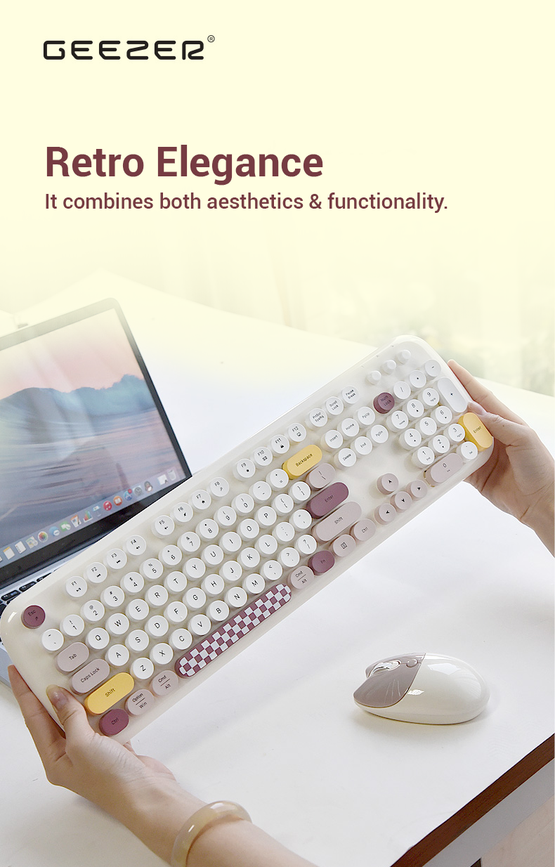 (1 Yr Warranty) Geezer Zero 2.4Ghz Wireless Keyboard & Mouse Combo Set ...