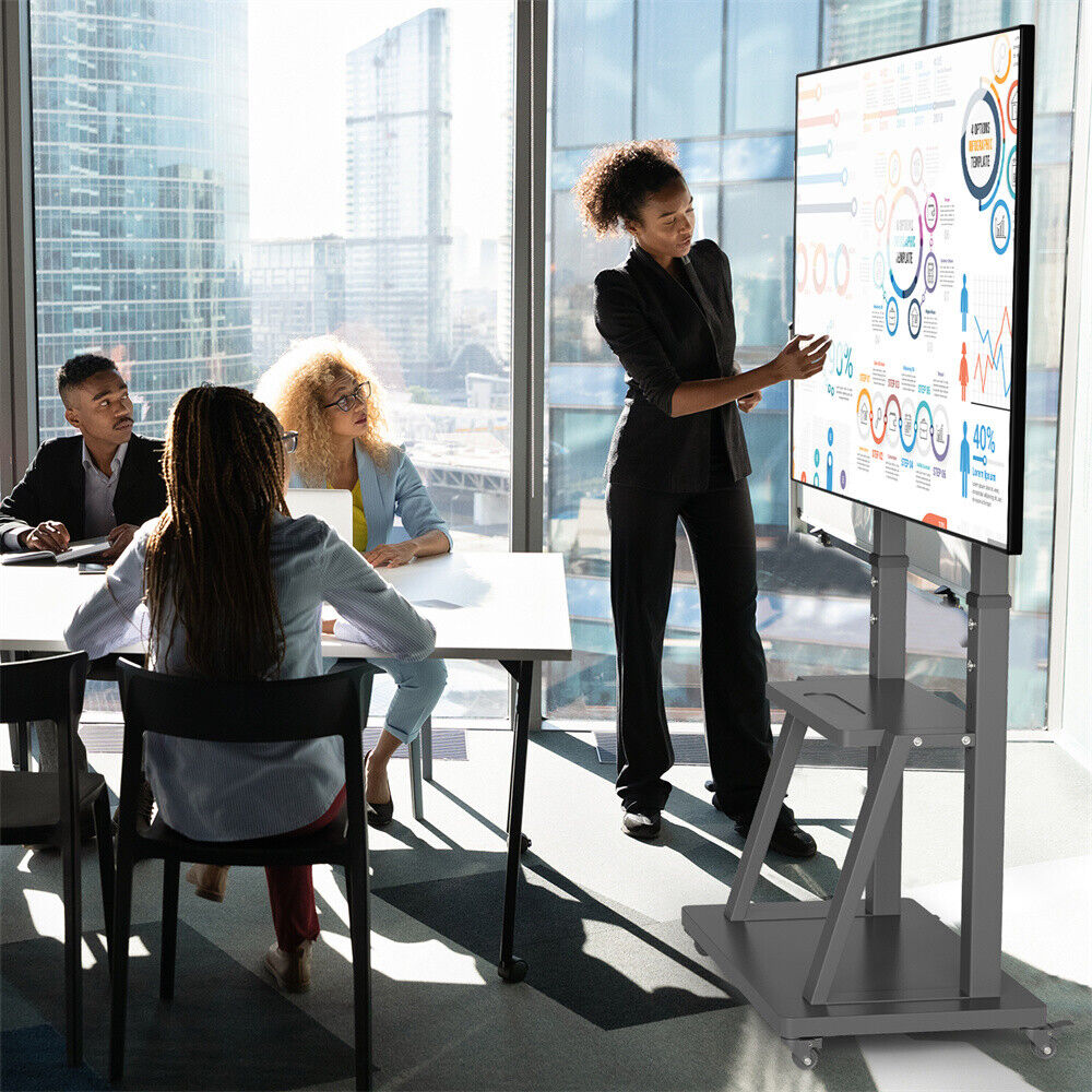 Heavy Duty Mobile TV Stand Moveable TV Floor Stand Bracket Mounted ...