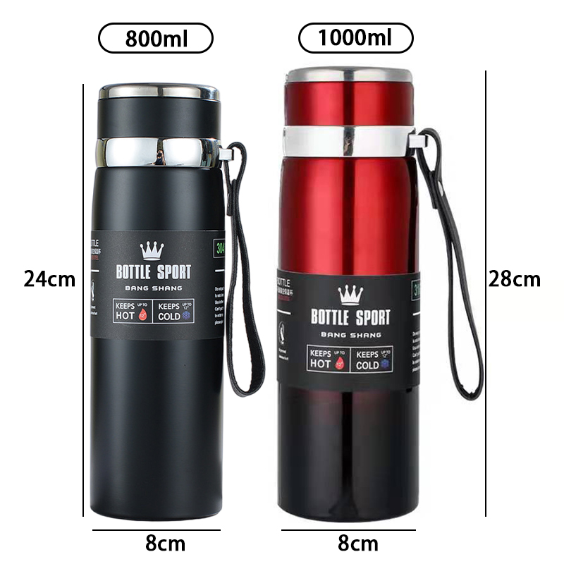 800ml/1000ml Thermos Bottle 316 Stainless Steel Vacuum Flask Bottle ...
