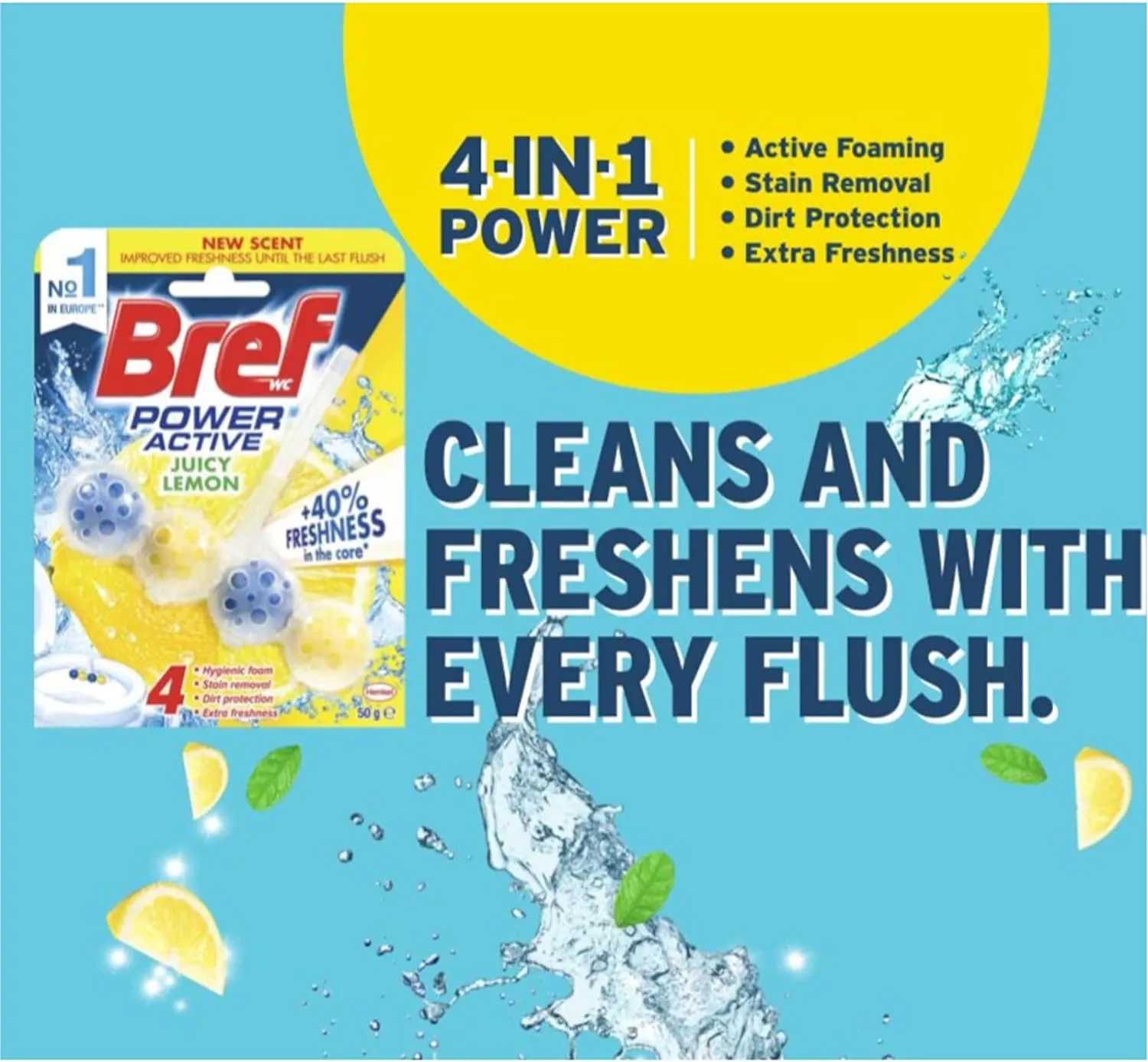 Bref Power Active 3x50g Toliet Bowl Cleaning Ball - Lemon / Pine Forest ...