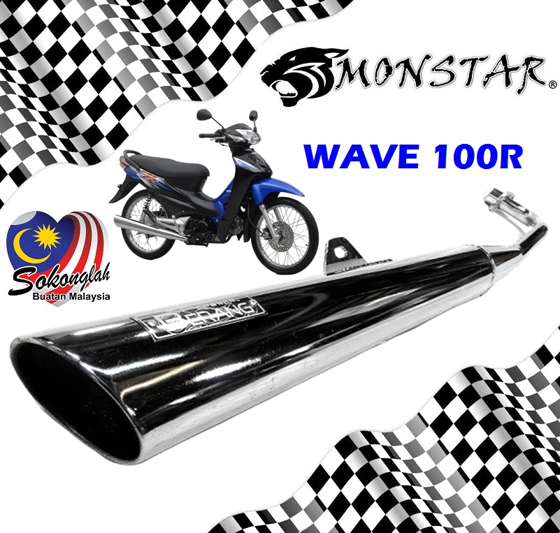 Motor Ekzos Wave 100 100R Std Racing Open Exhaust muffler Standard EJM ...