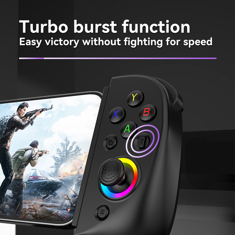 D8 Telescopic Wireless Bluetooth Game Controller RGB Mobile Gamepad for iOS Android Switch PC PS ...