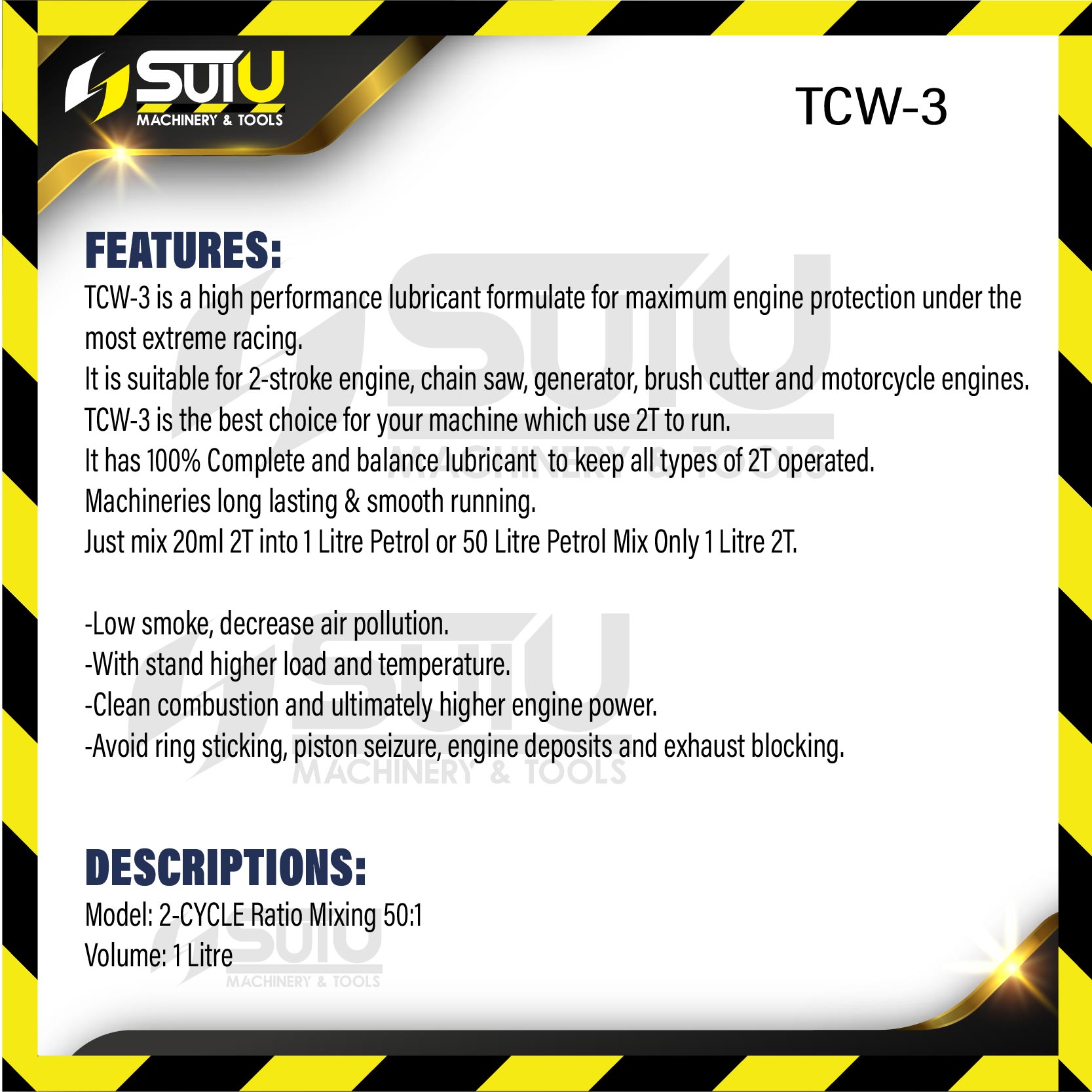 TCW-3 / TCW-III / TCW3 / TC-W3 1L 2 Cycle 2T Oil | Shopee Malaysia