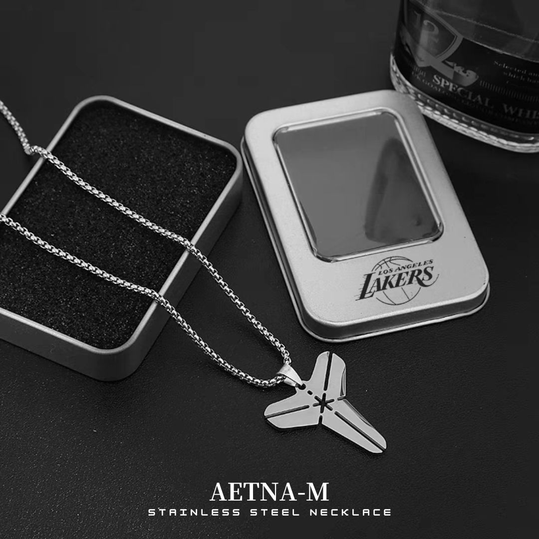 Commemorative Kobe Basketball Necklace Rantai Leher Male Star Necklace ...