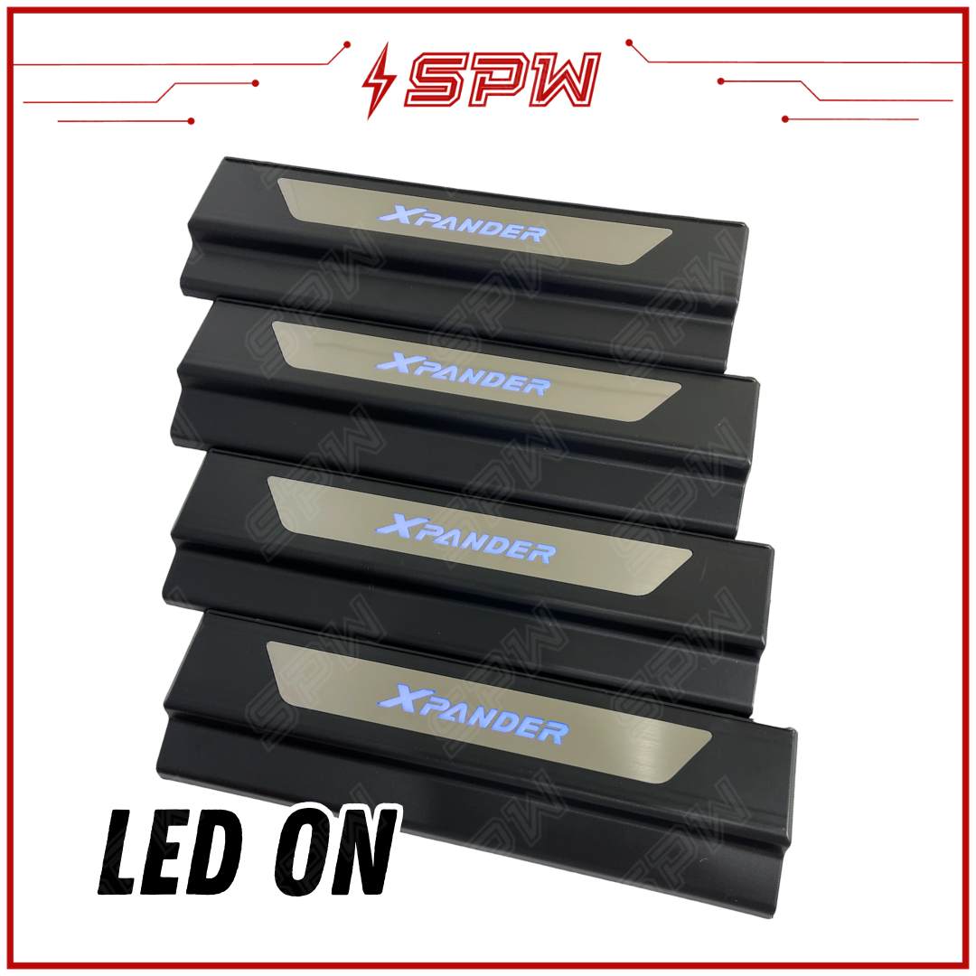 Mitsubishi Xpander (2017-2023) Blue LED 4PCS Side Step ABS Stainless ...