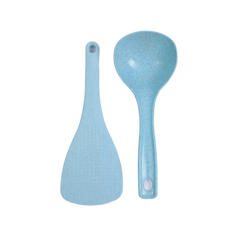 [Set 2 in 1] Set Senduk Nasi dan Sudu Sup / Wheat Straw Kitchen Rice ...