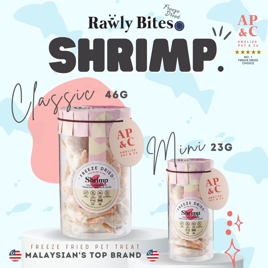Amelisa Pet & Co. Freeze Dried Treats - XL SHRIMP Classic Series 46g ...