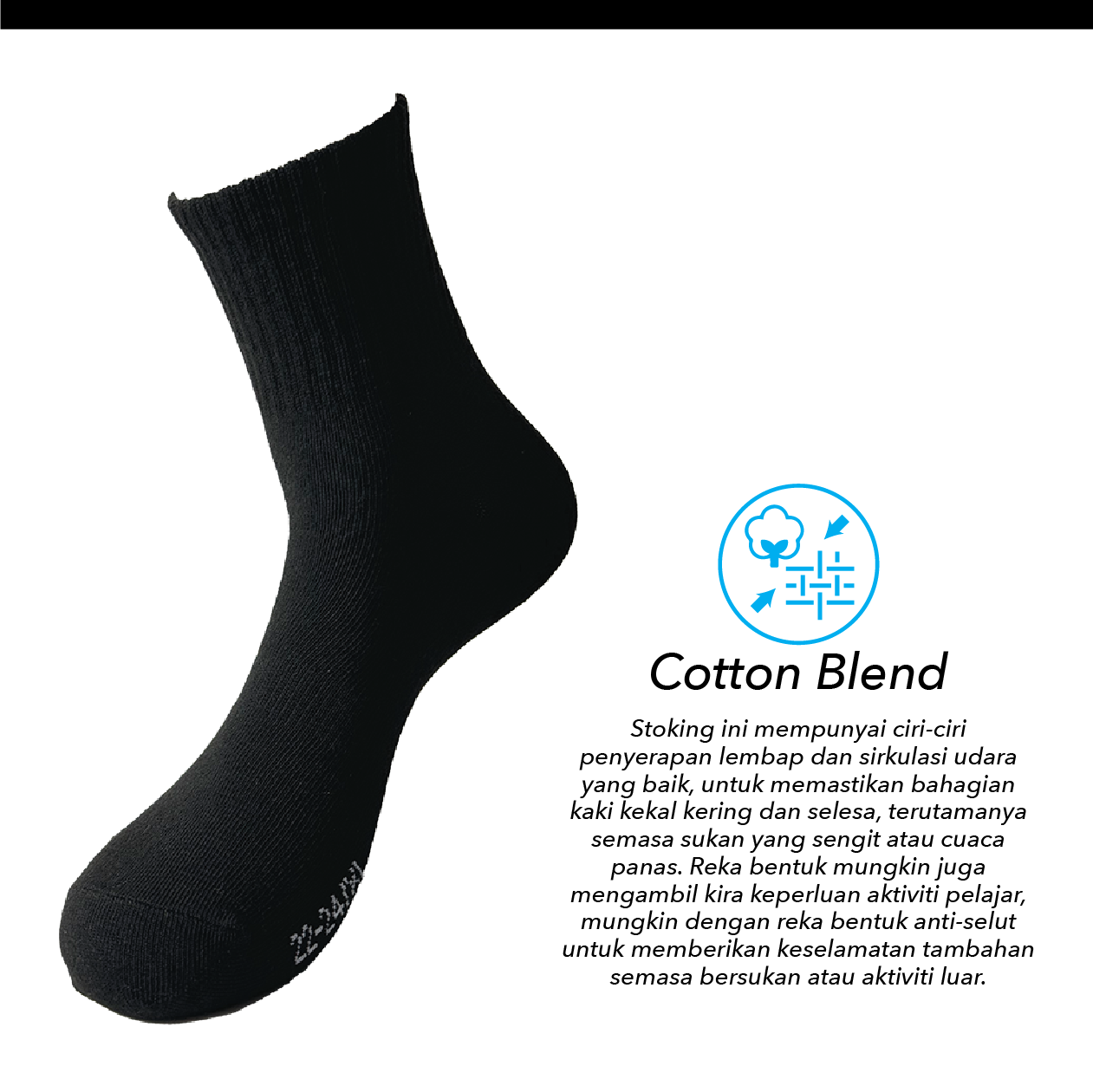 DD BASIC BACK TO SCHOOL - Stokin Sekolah Berkualiti/ Unisex/ Hitam ...