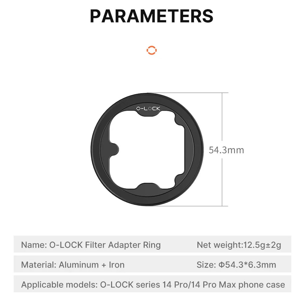 Ulanzi O-LOCK Filter Adapter Ring Magnetic For 52mm MagFilter O-LOCK ...