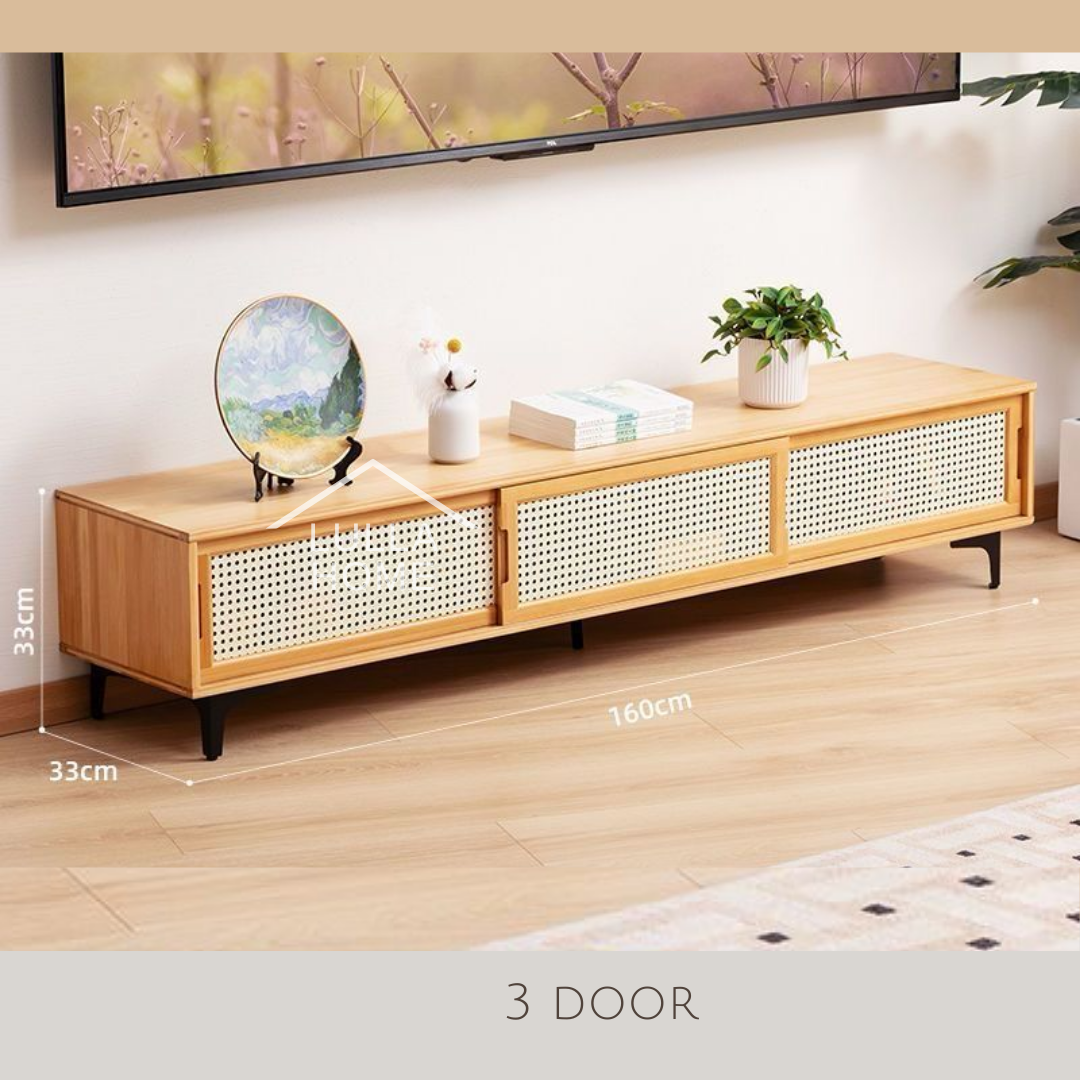 LullaHome Japanese Muji Style Home Living Television Cabinet Breathable ...