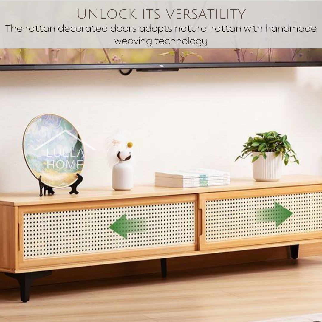 LullaHome Japanese Muji Style Home Living Television Cabinet Breathable ...