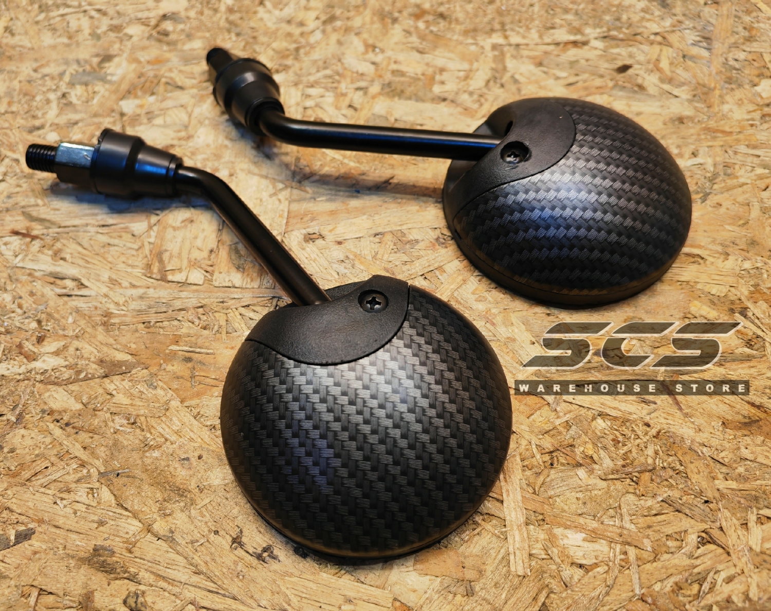 Side Mirror Carbon Classic Mini Yamaha Honda Cermin Bulat Y15ZR RXZ ...