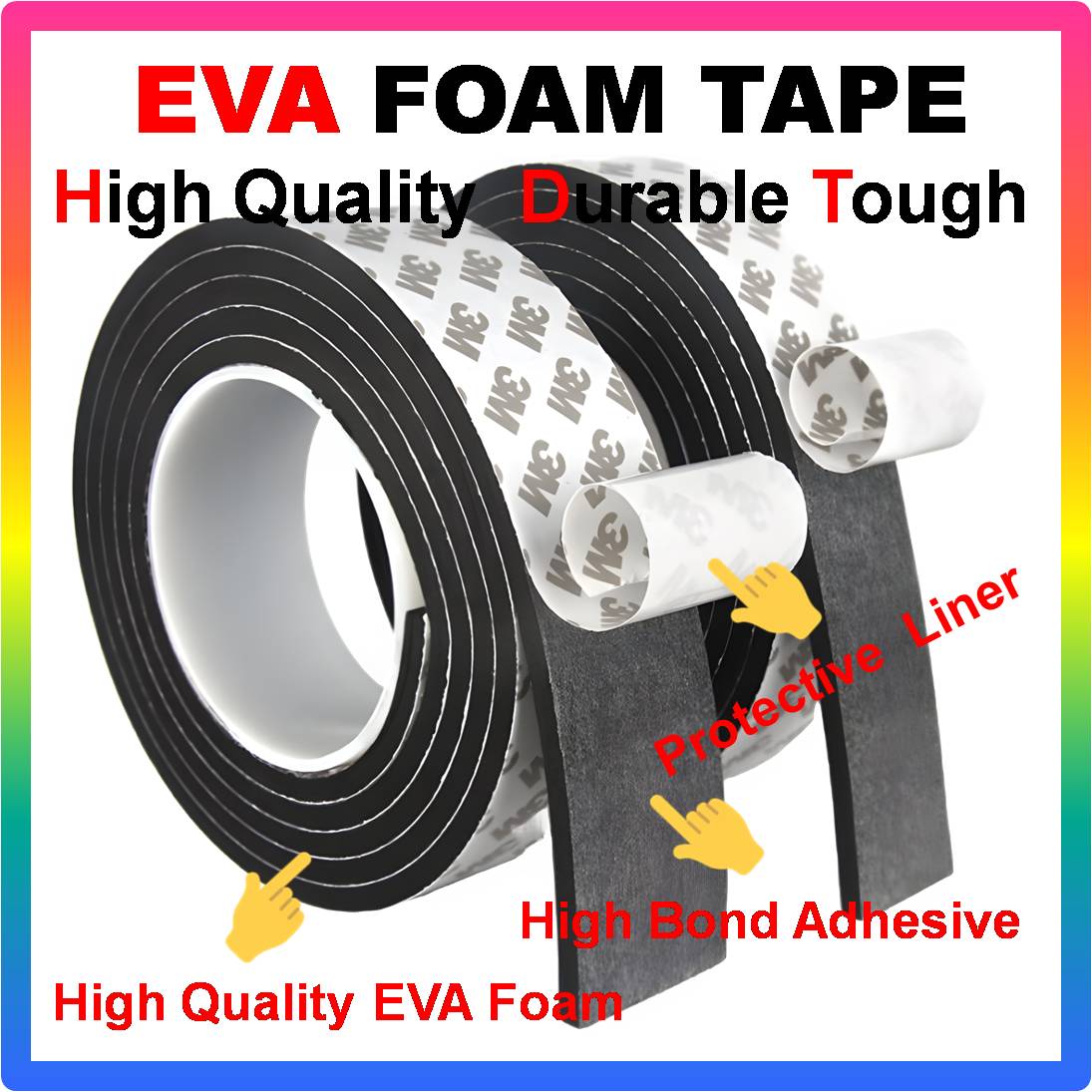 EVA Foam Single Sided Tape High Quality Sponge Tape Strong Heavy Duty ...